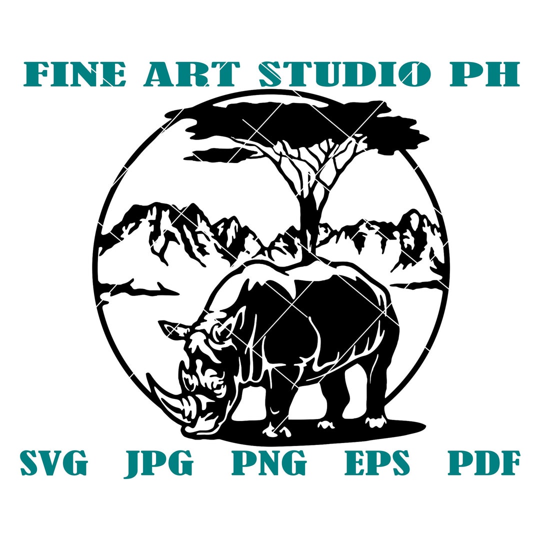 African Rhino Svg File Safari Svg Rhinoceros Svg Rhino - Etsy Ireland