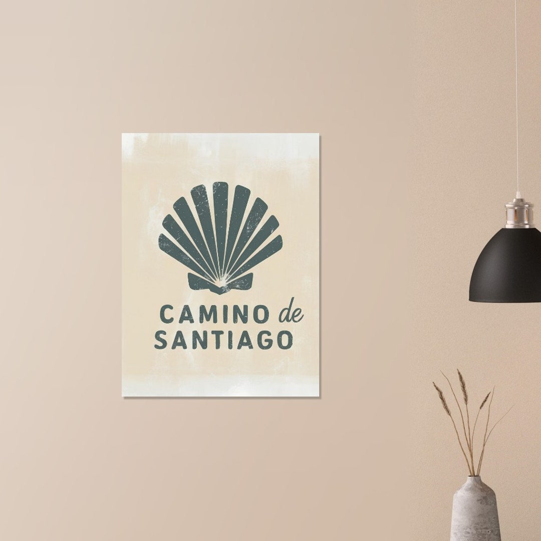 Shell of Camino De Santiago Symbol Poster Wall Art Santiago De ...
