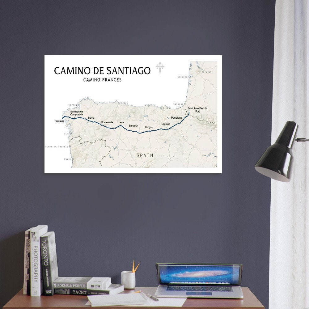 Way of St James Map / Map of Camino De Santiago / French Way / Santiago ...