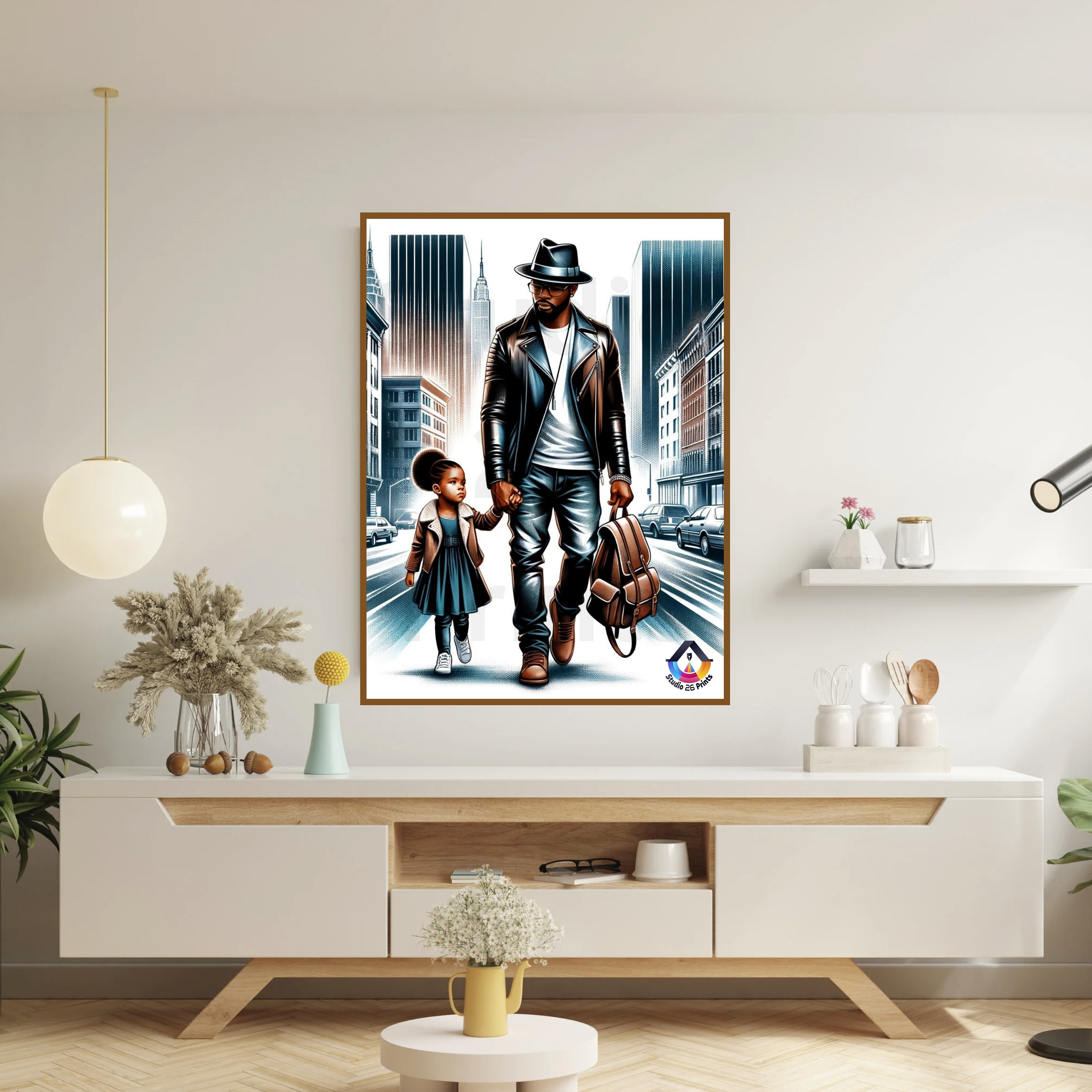 Black Father PNG | Afro Father's Day | Melanin Royalty Art ...