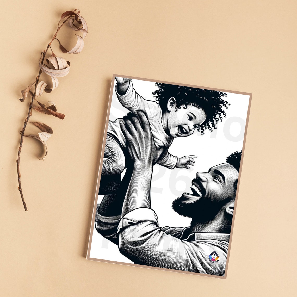 Black Father PNG | Afro Father's Day | Melanin Royalty Art ...