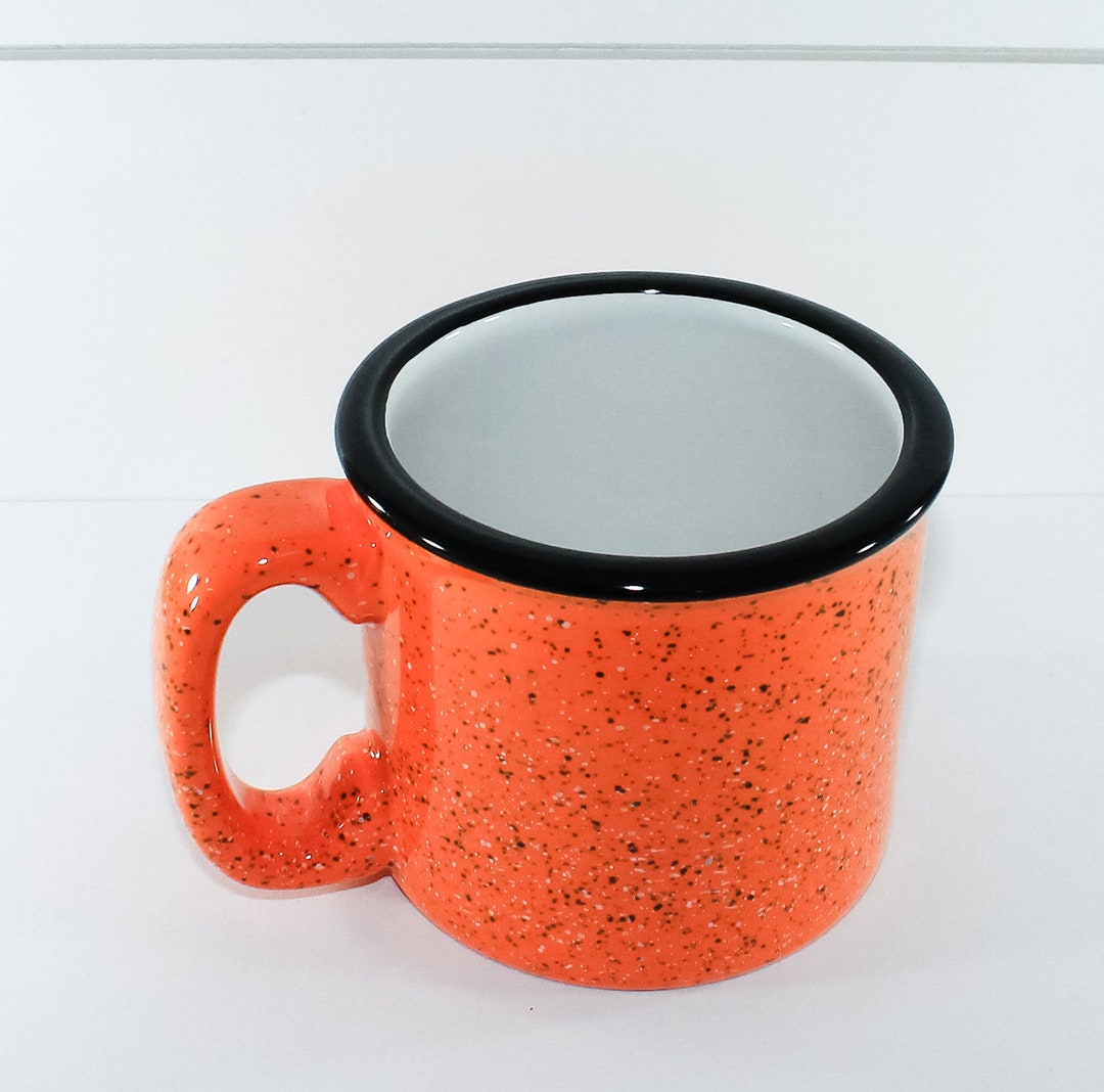 6 Pack Orange Speckled Campfire Coffee Mug || Blank Ceramic Coffee Cup ...