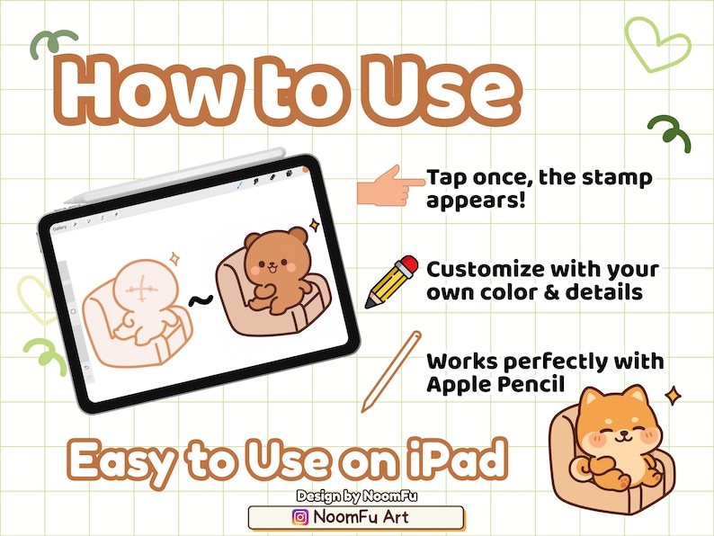 Chibi Cozy Pose Procreate Stamps: Kawaii Drawing Guide, Emote Base ...