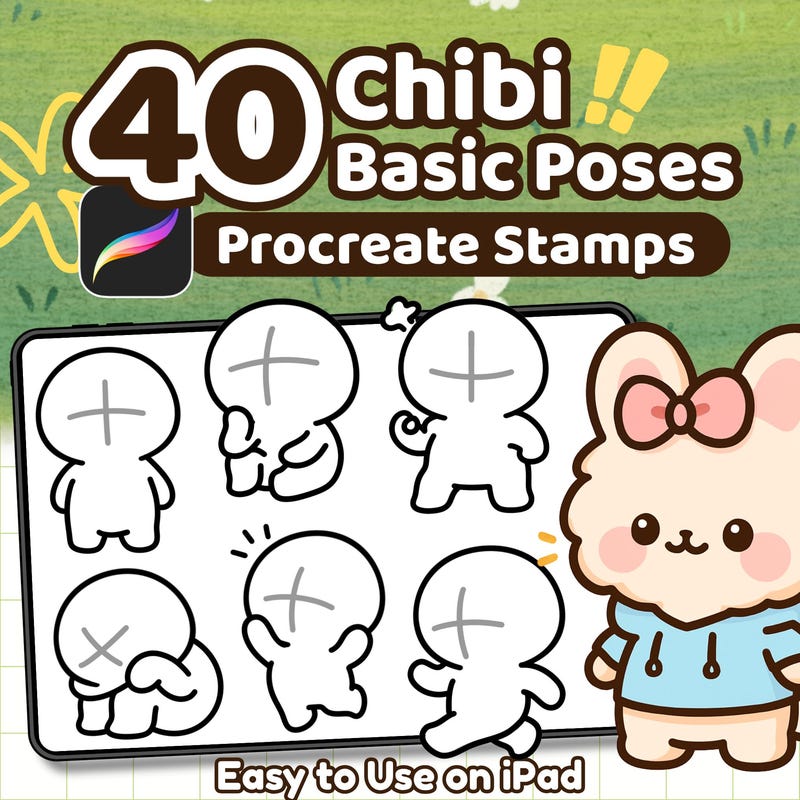Procreate Chibi Stamps - Etsy