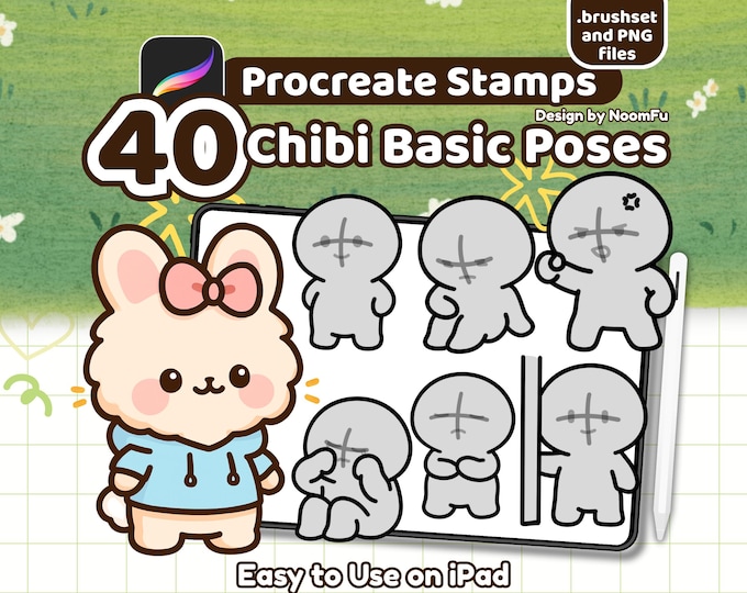 Procreate Twitch Emote Base YCH DIY Discord Lashes Badges Chibi Girl ...