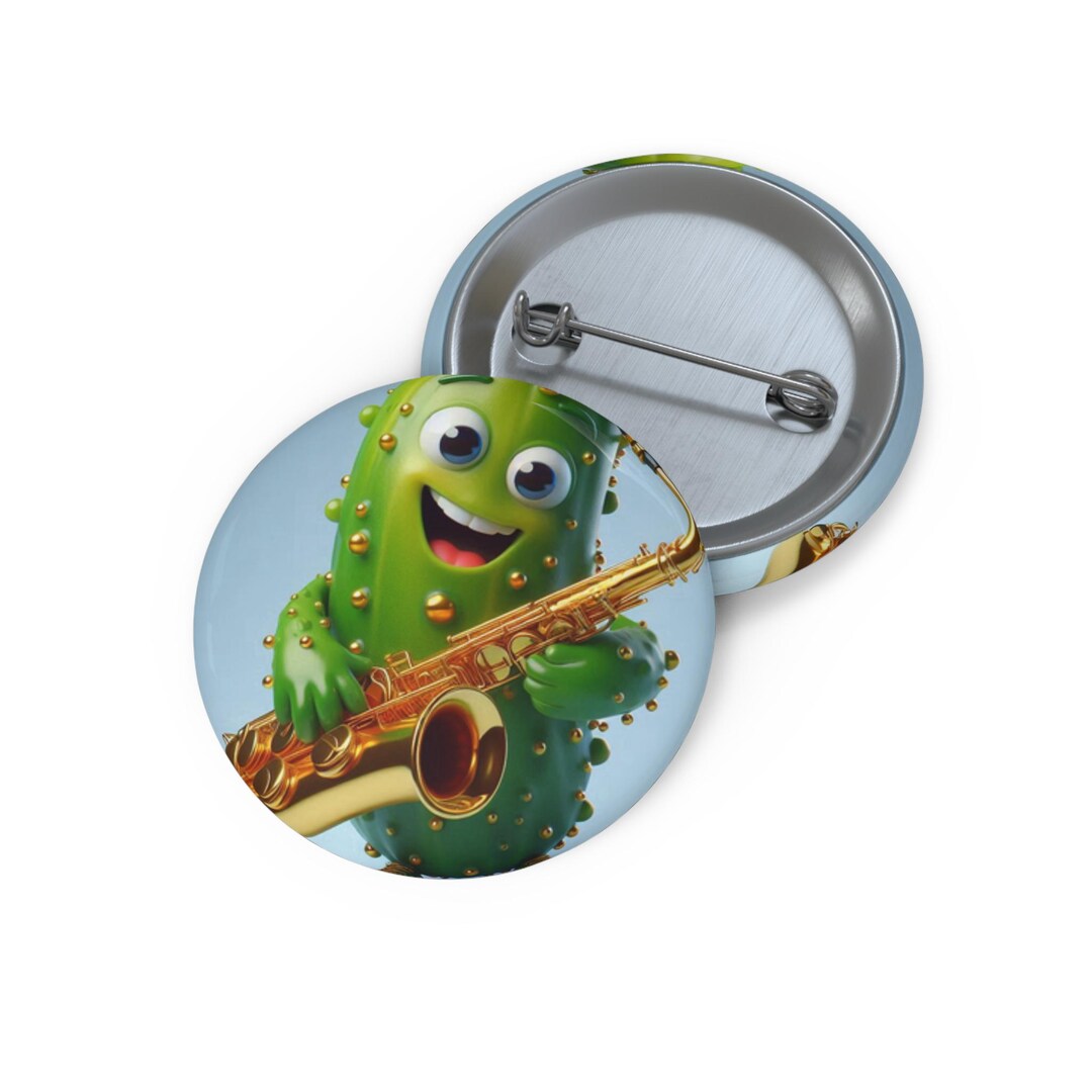 Saxophone Playing Pickle Buttons - Etsy
