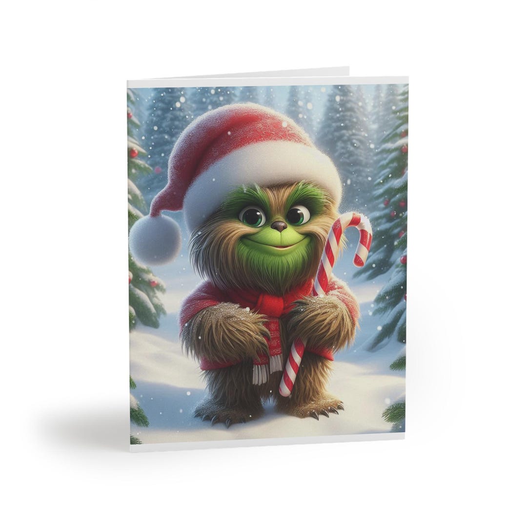 Wookie Grinch Christmas Greeting Cards 8, 16, and 24 Pcs - Etsy UK
