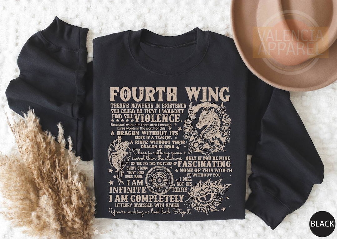 Fourth Wing Sweatshirt, Fourth Wing T Shirt, Basgiath War College Shirt ...