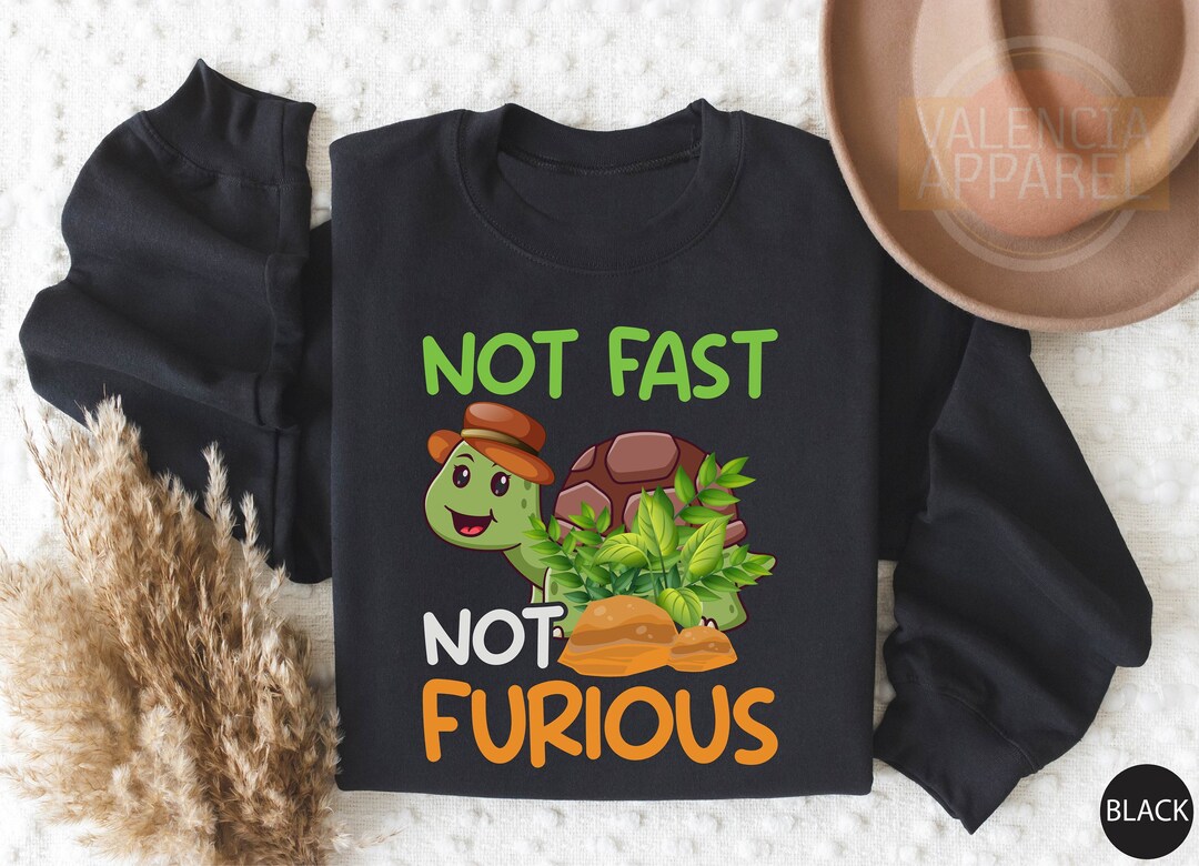 Not Fast Not Furious Sweatshirt, Turtle Sweatshirt,sea Turtle Gifts ...