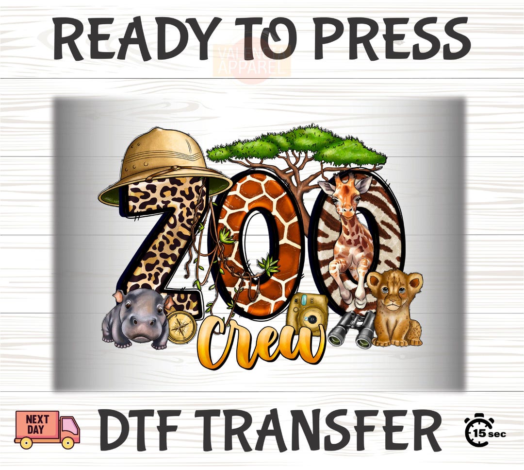 Zoo Crew DTF Transfer, Zoo Crew Shirt, Perfect Iron-on for Animal ...