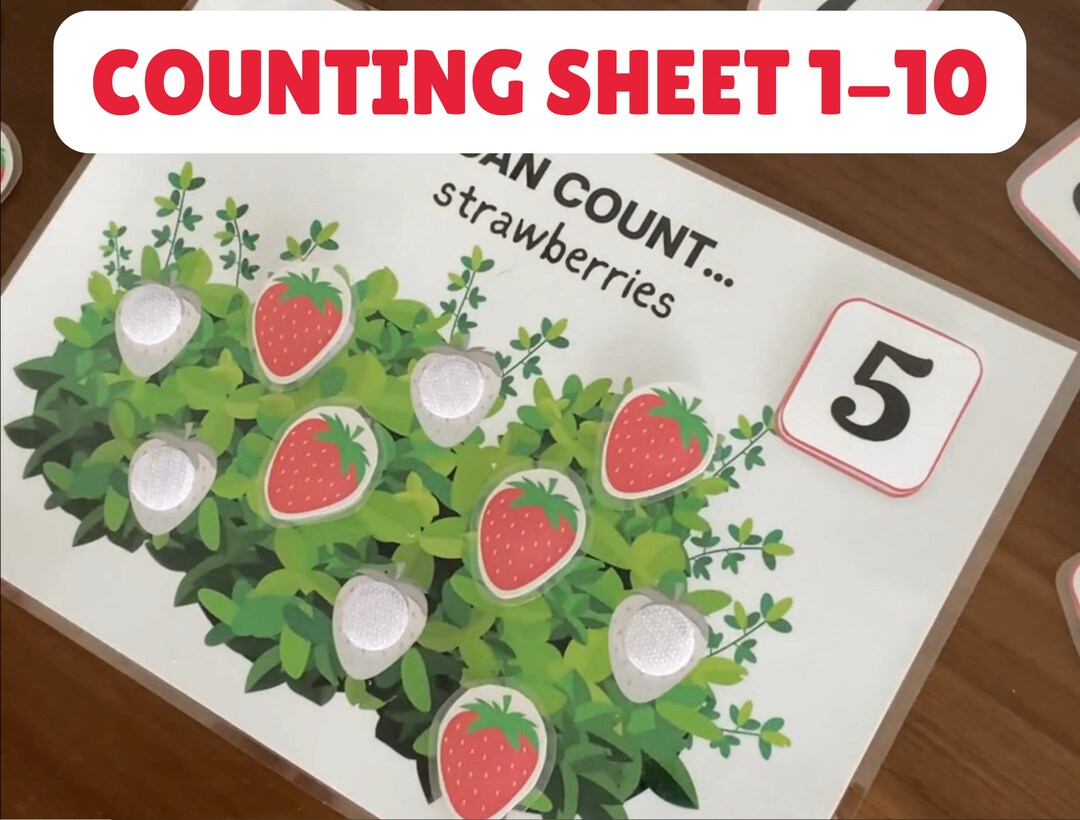 Counting Worksheet | Toddler Learning | Learn Counting | Counting 1-10 ...