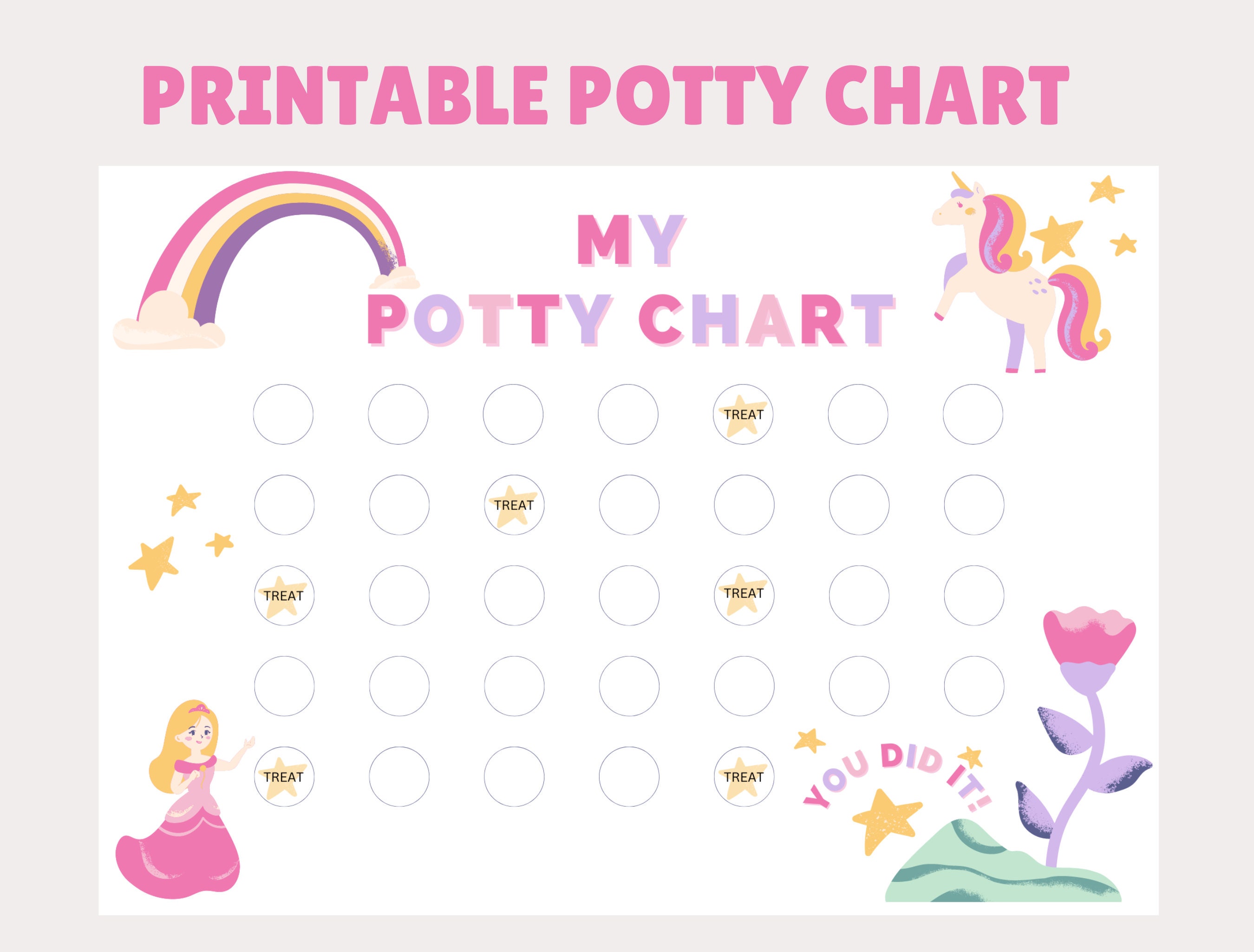 Kids Potty Training Chart | Potty Training Printable | Toddler Potty ...