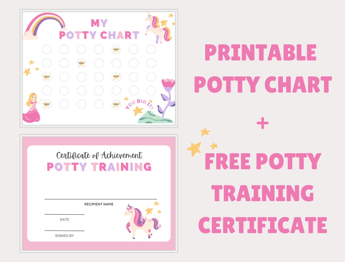 Kids Potty Training Chart | Potty Training Printable | Toddler Potty ...