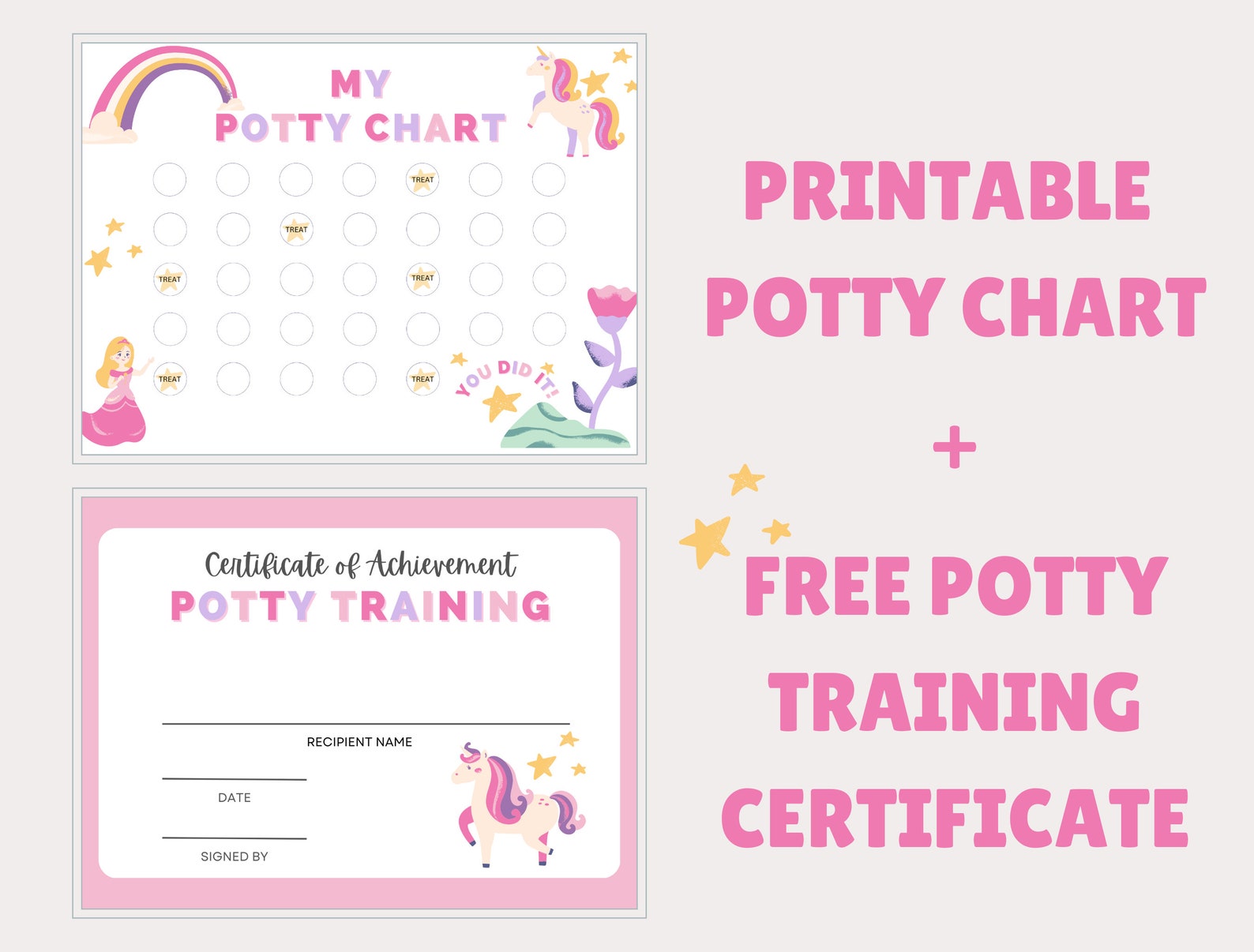 Kids Potty Training Chart | Potty Training Printable | Toddler Potty ...