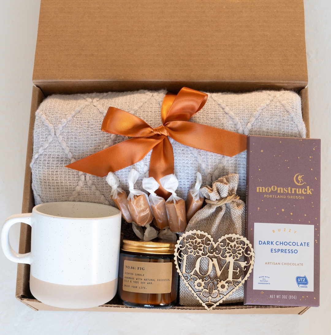 Thank You Co-worker Appreciation Gift Box Tea Mug Warm and Cozy Blanket ...