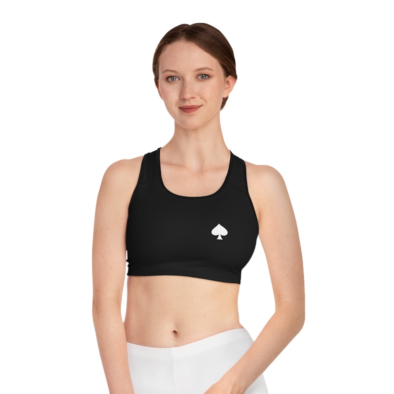 Queen of Spades Sports Bra | QOS + Bull Logo Bra - Etsy