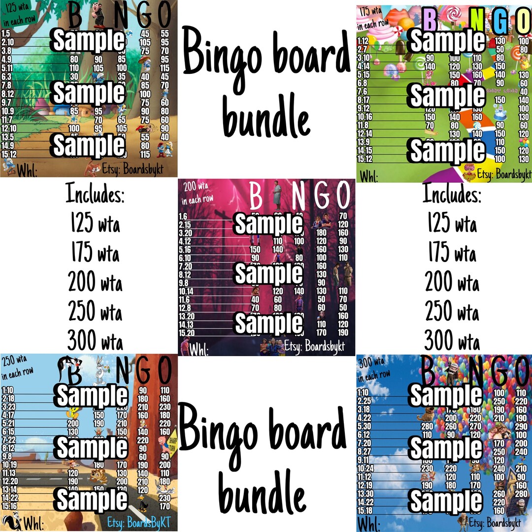 NEW! Bingo Board Bundle - Etsy