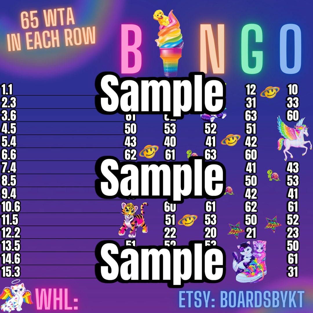 NEW! 65 Bingo Board - Etsy