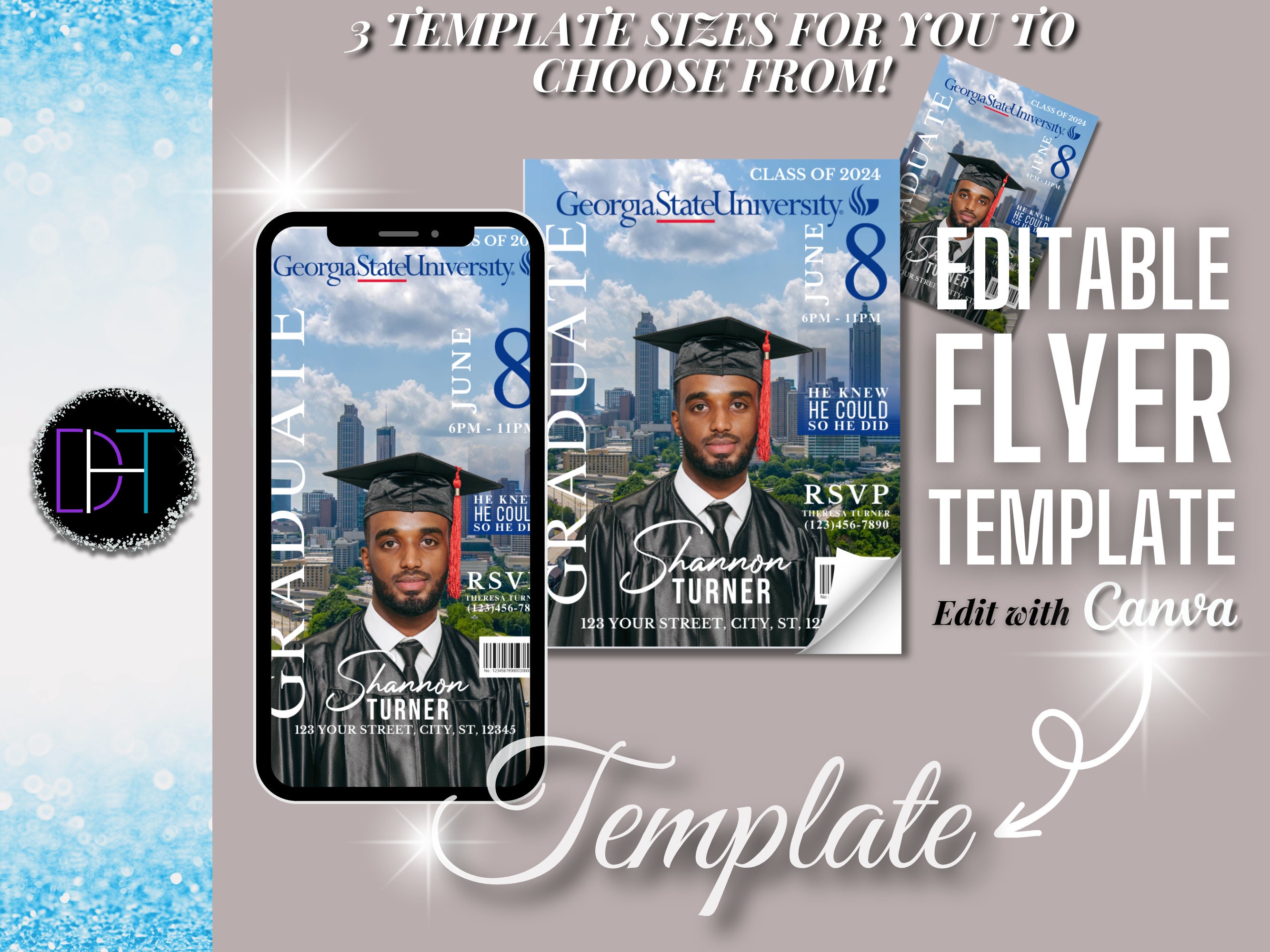 Graduation Invitation, Magazine Cover, Senior Magazine, Grad, Magazine ...