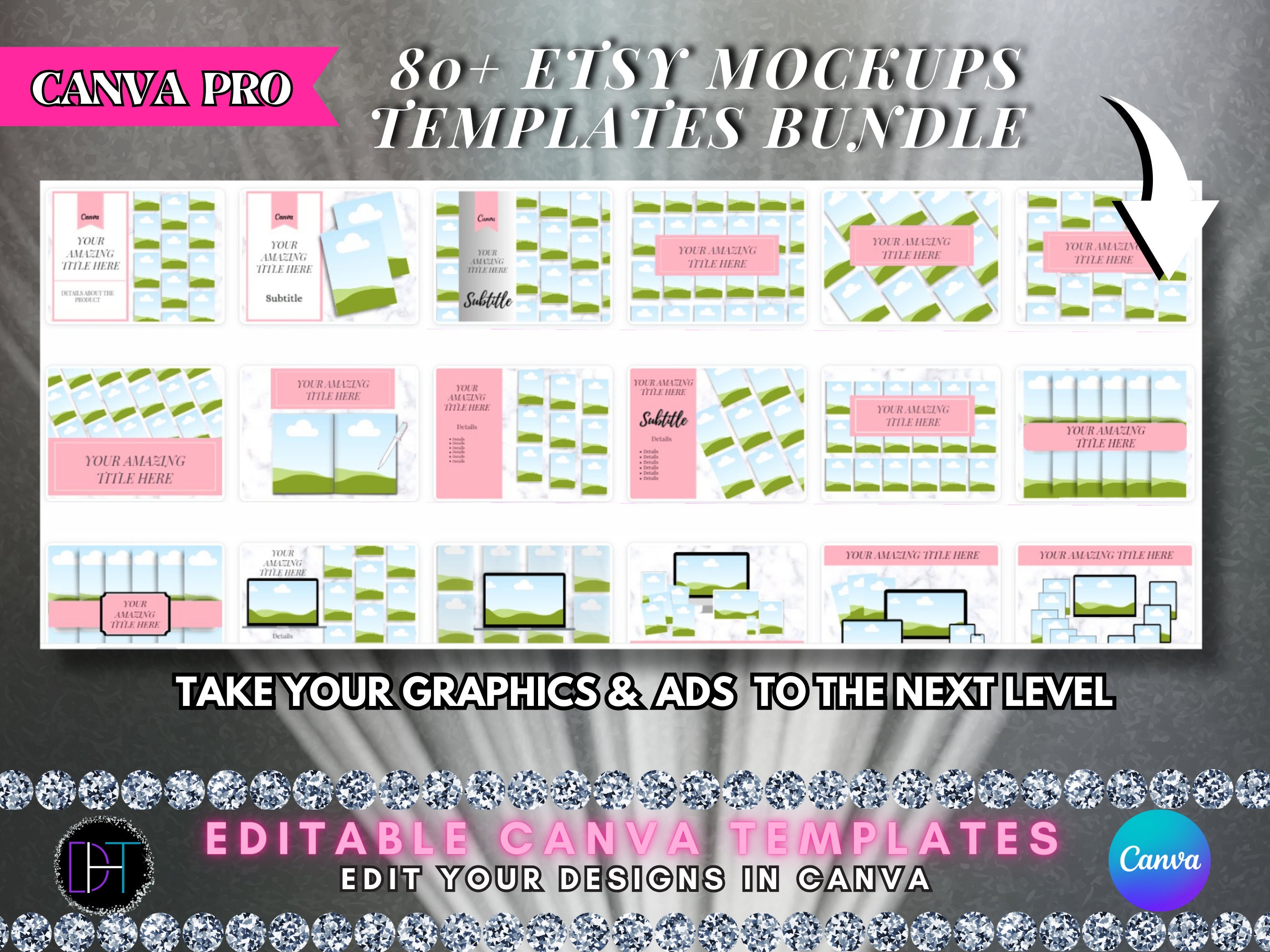 80 Mockup Templates for Digital Products, Coaches, Entrepreneurs, Etsy ...