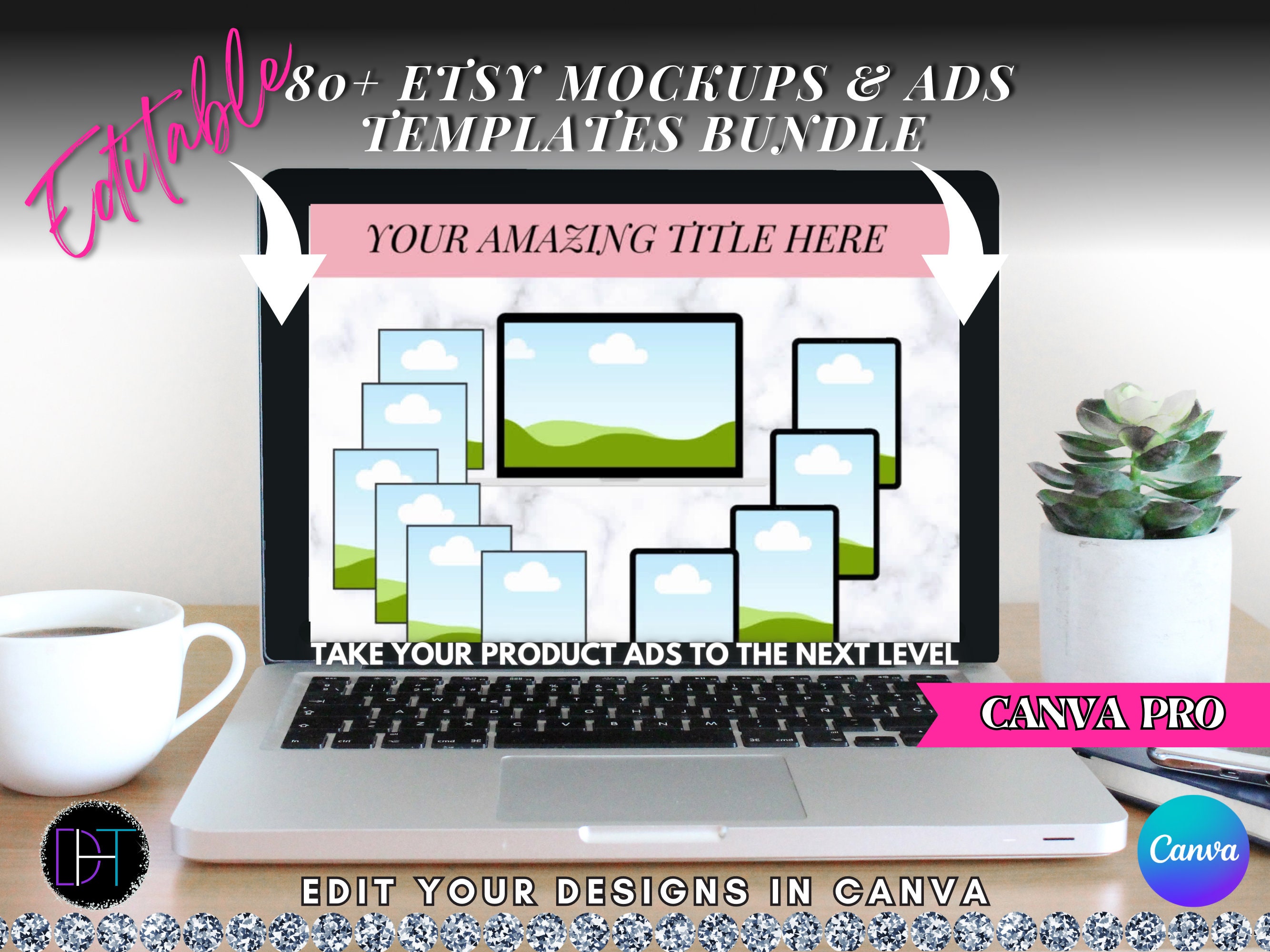 80 Mockup Templates for Digital Products, Coaches, Entrepreneurs, Etsy ...
