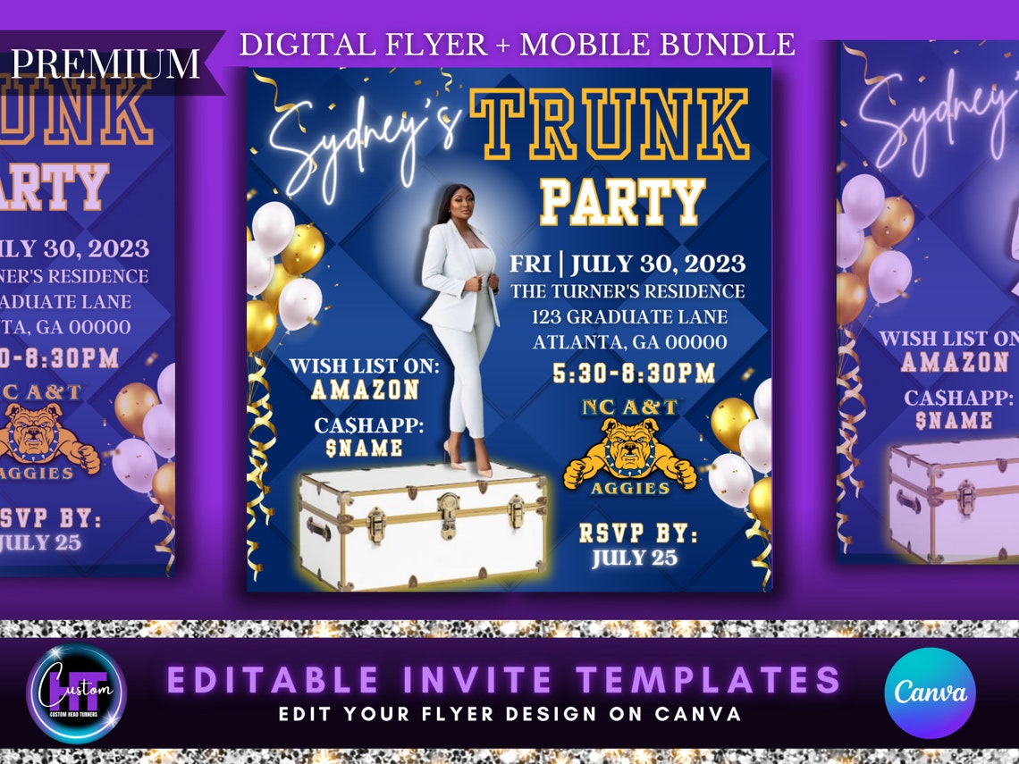 Trunk Party DIY Canva Flyer Template, Premade Flyer, Social Media Flyer ...
