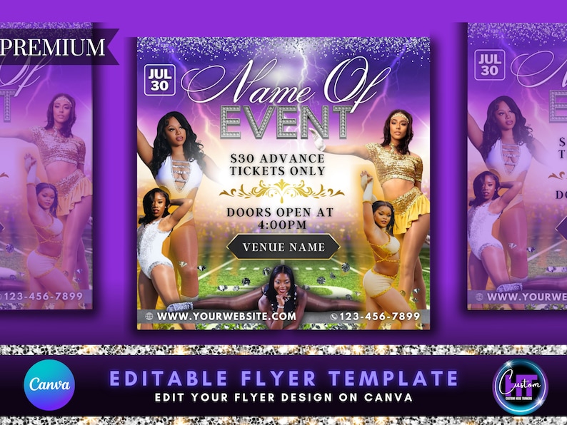 Dance Event Flyer DIY Canva Flyer Template, Premade Flyer, Bookings, Social Media Flyer, Dance ...