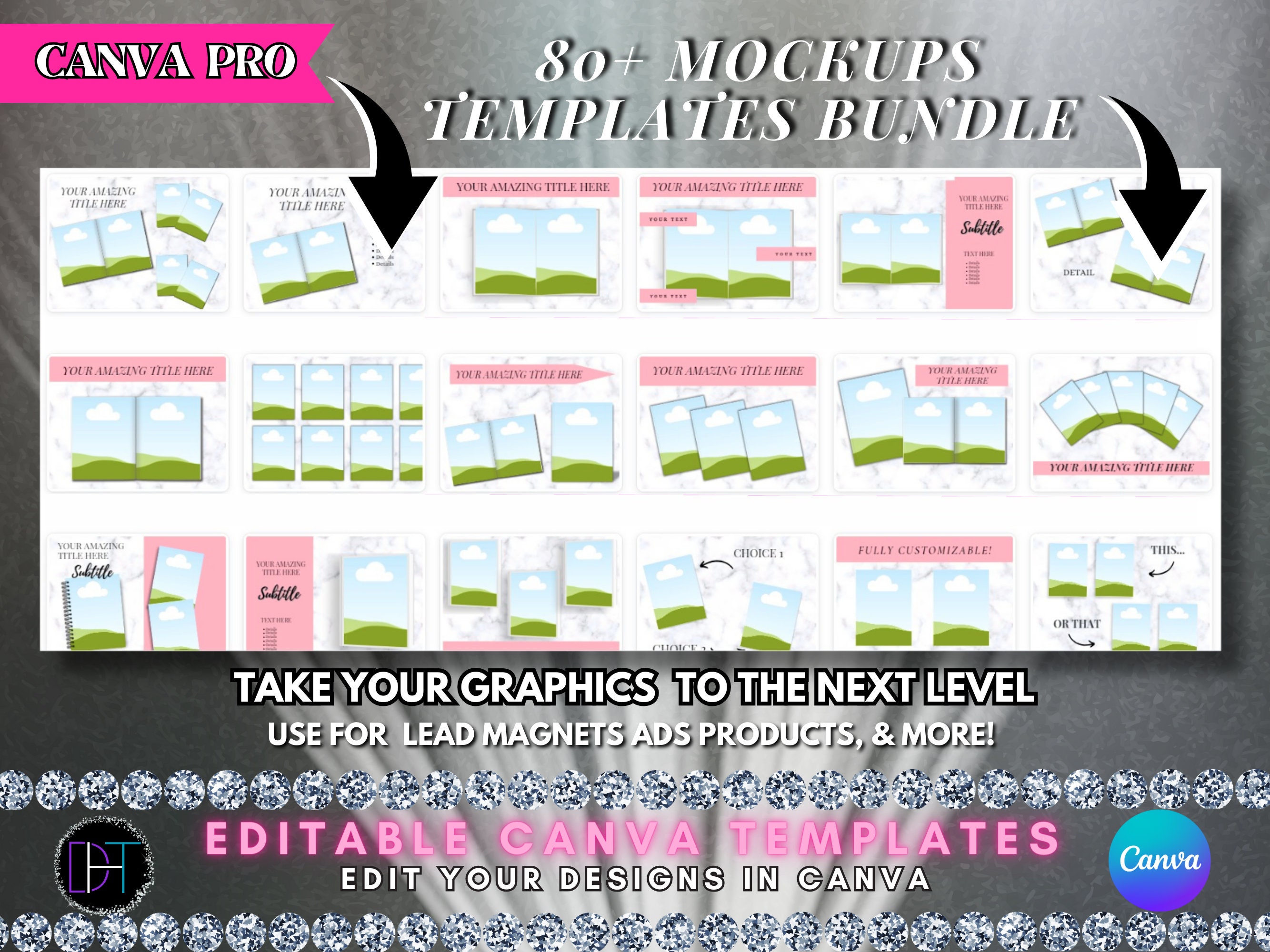 80 Mockup Templates for Digital Products, Coaches, Entrepreneurs, Etsy ...
