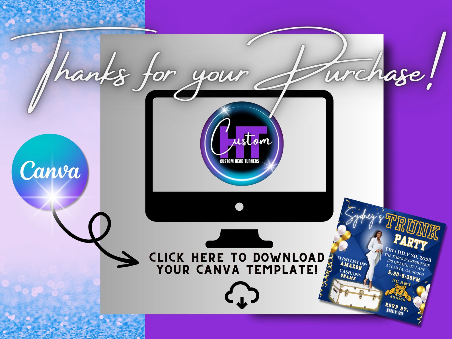 Trunk Party DIY Canva Flyer Template, Premade Flyer, Social Media Flyer ...