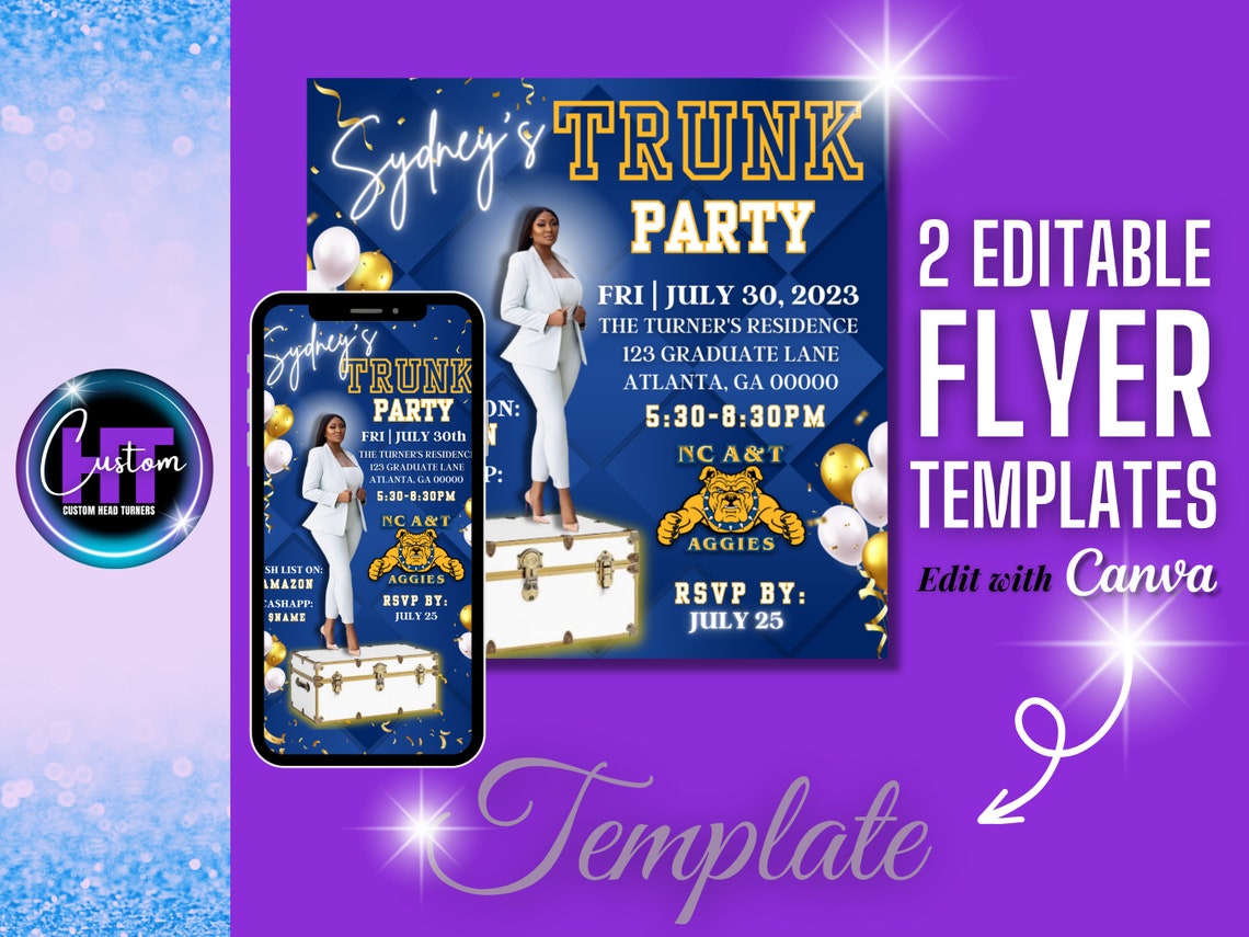 Trunk Party DIY Canva Flyer Template, Premade Flyer, Social Media Flyer ...