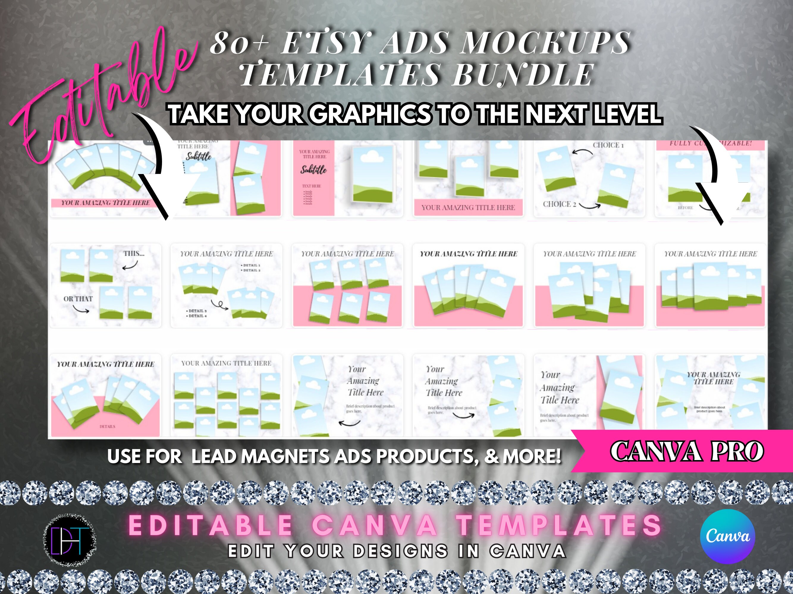 80 Mockup Templates for Digital Products, Coaches, Entrepreneurs, Etsy ...