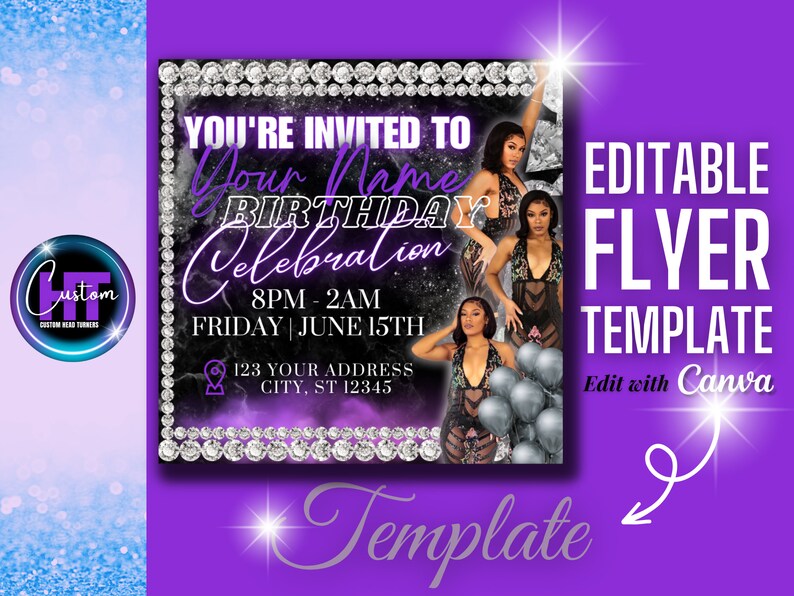 21st Birthday Flyer, Birthday Template, Birthday Party, Birthday ...