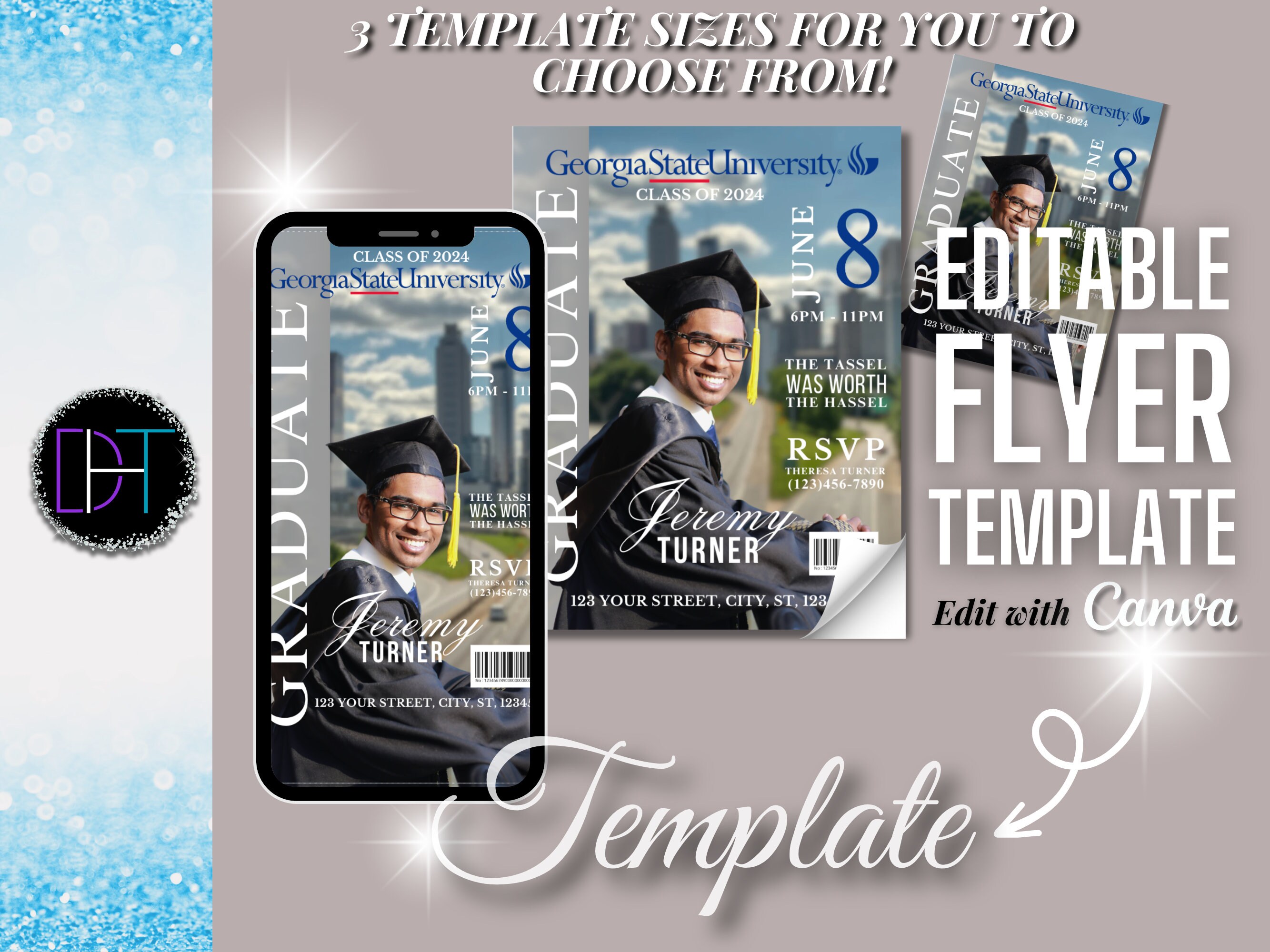 Graduation Invitation, Magazine Cover, Senior Magazine, Grad, Magazine ...