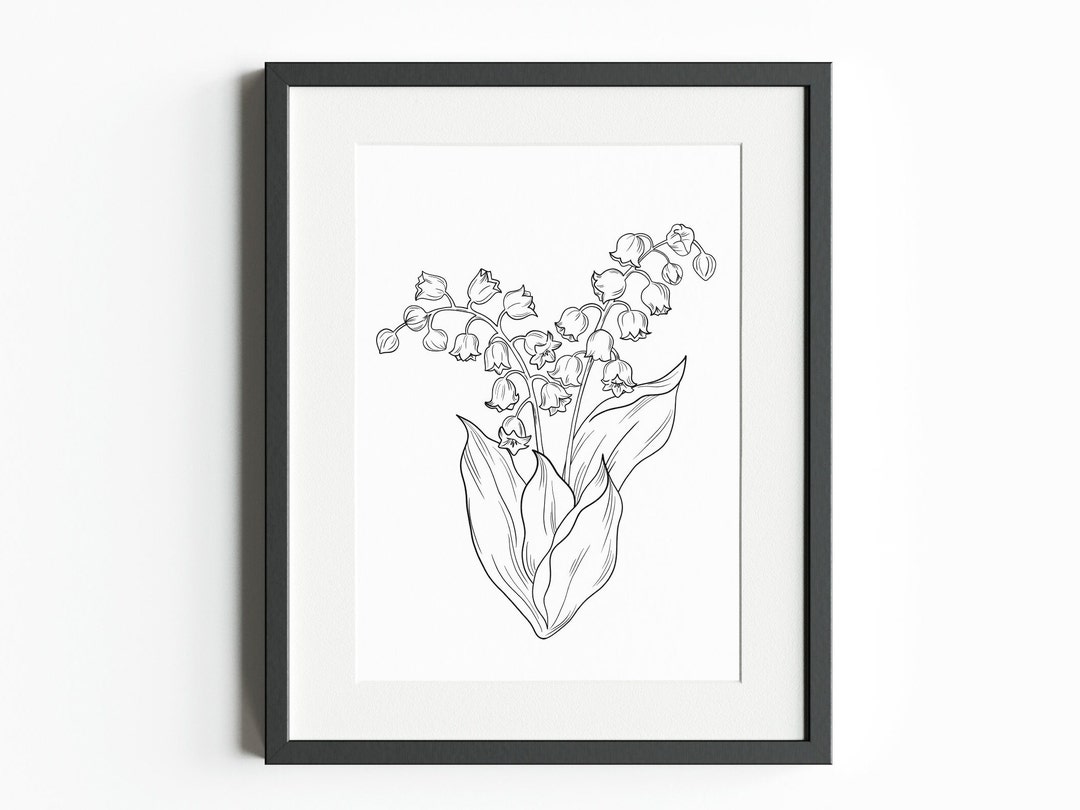 May Birth Month Flower (lily of the Valley) – INSTANT DIGITAL DOWNLOAD ...