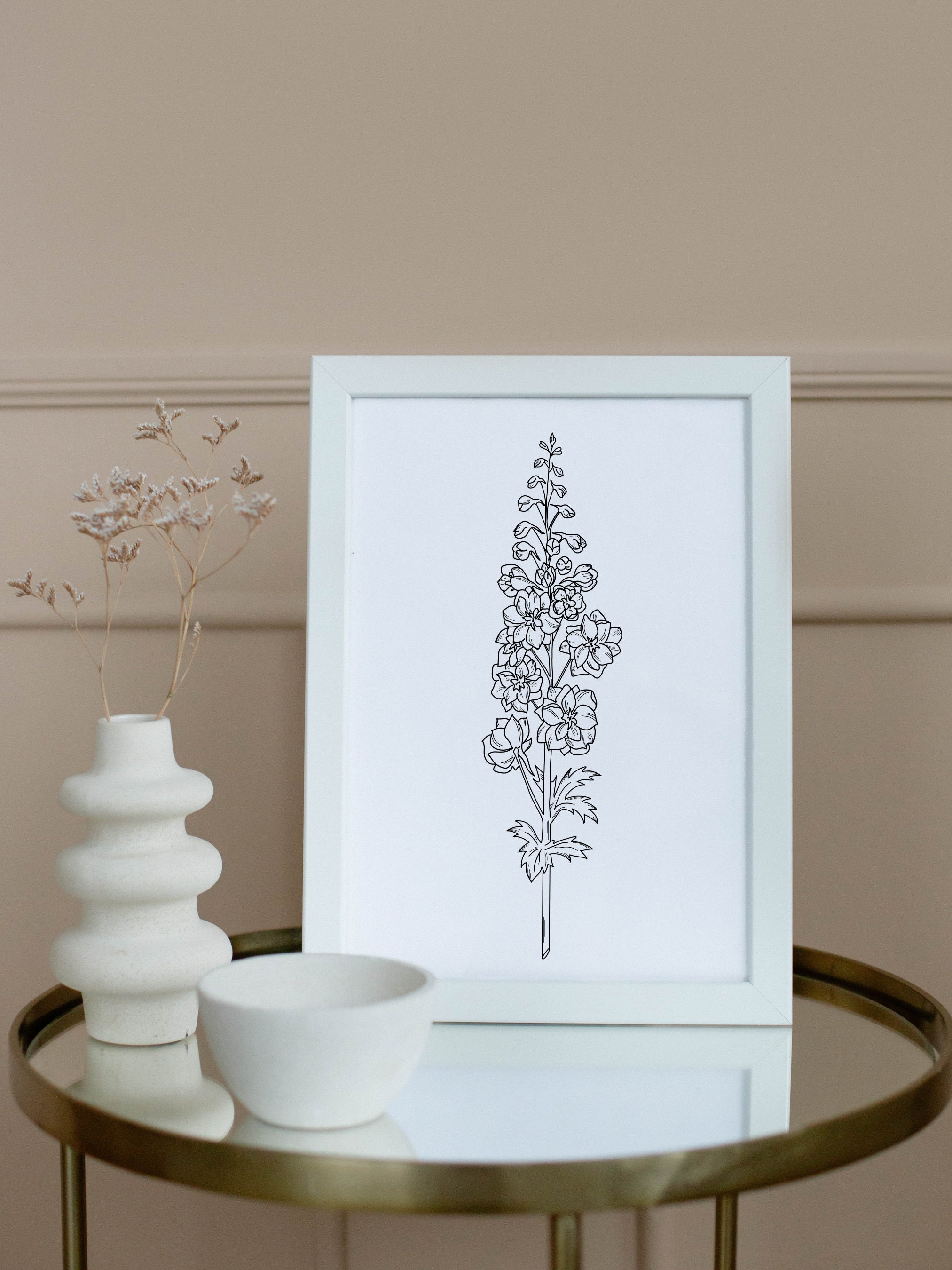 July Birth Month Flower larkspur INSTANT DIGITAL DOWNLOAD, Birth Flower ...