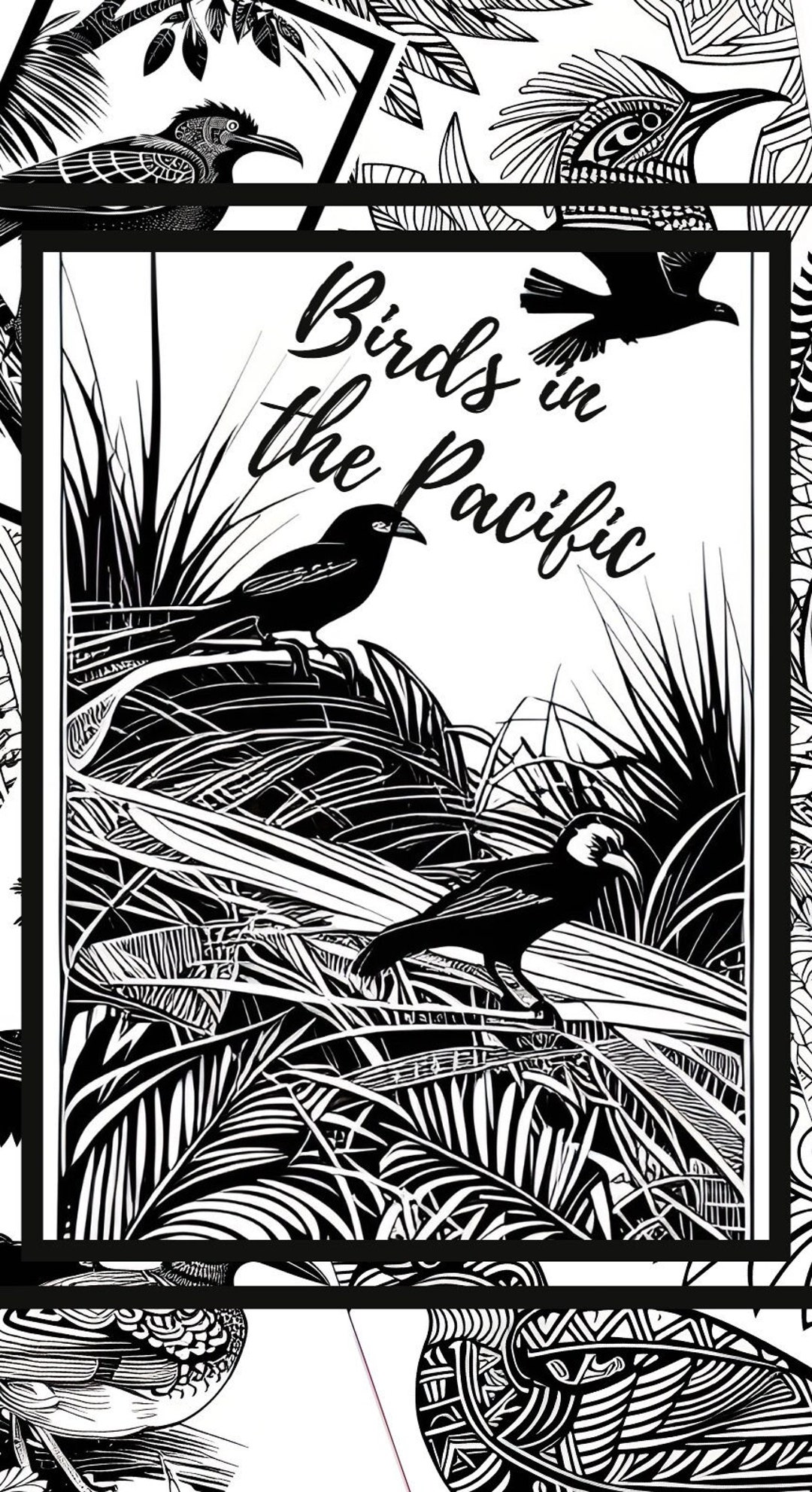 Birds in the Pacific Coloring Pages (4) - Etsy