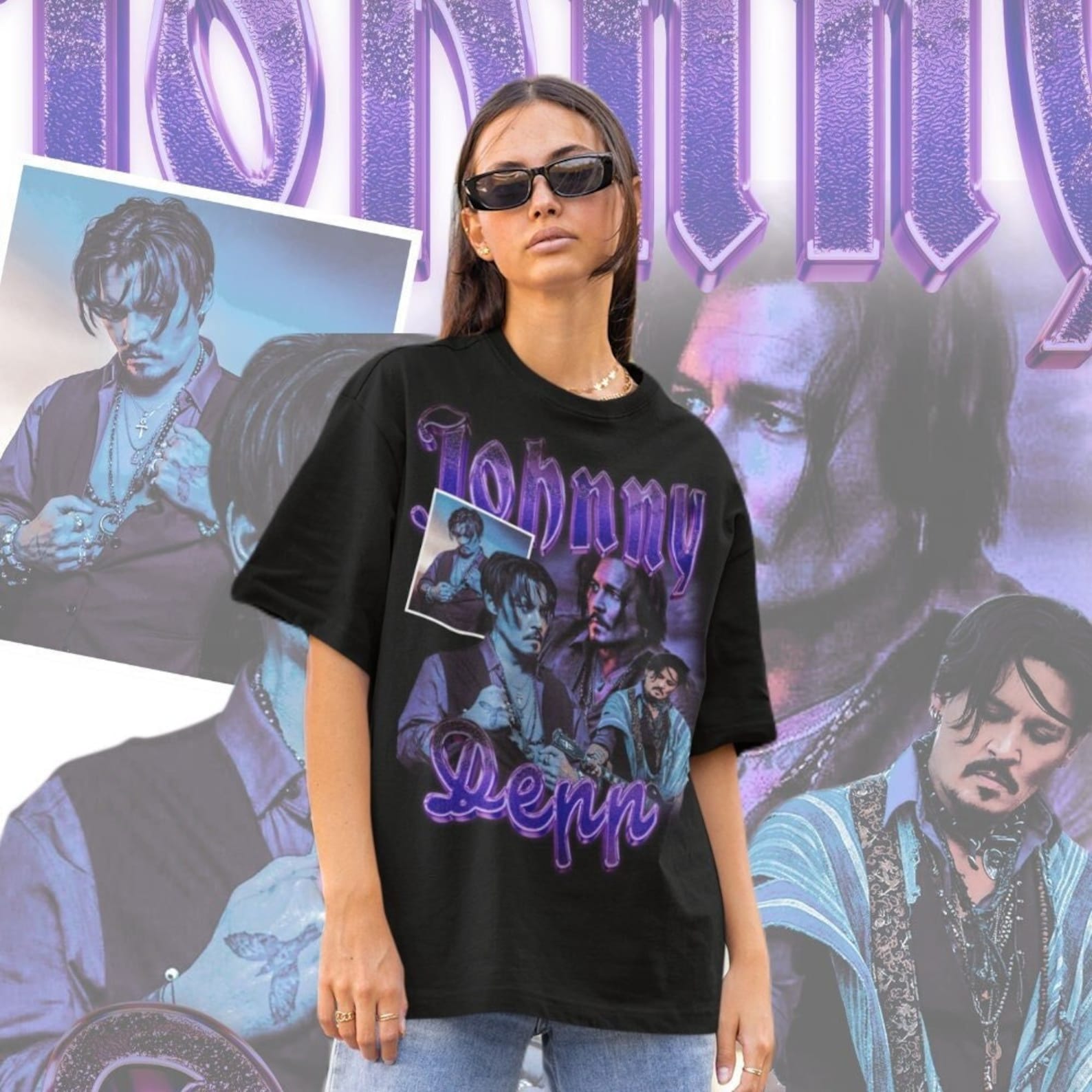 JOHNNY DEPP Vintage Shirt, Johnny Depp Homage Tshirt, Johnny Depp Tees ...