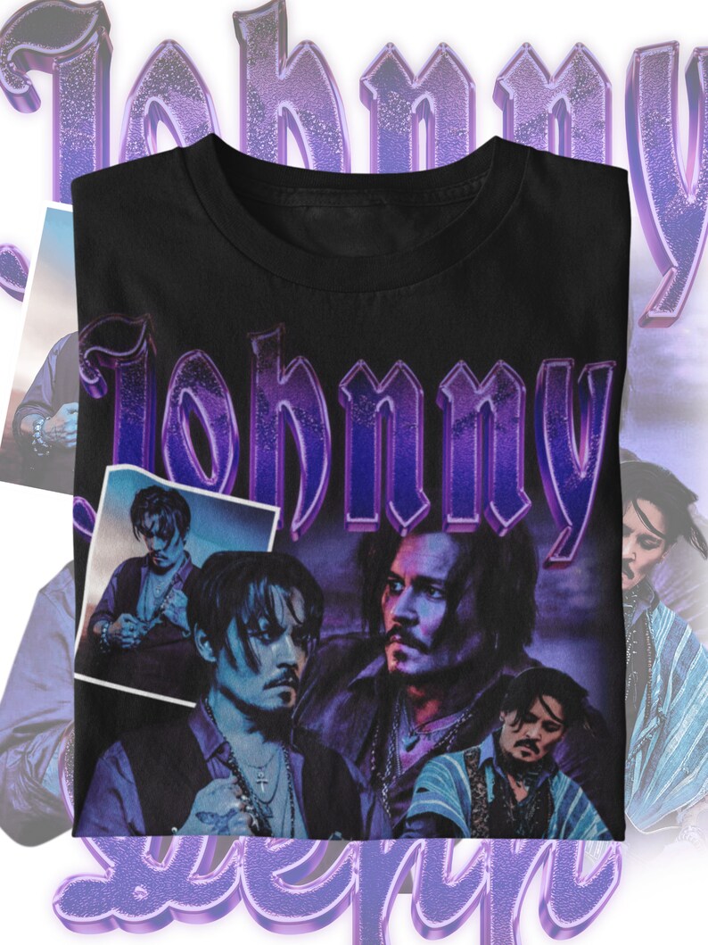 JOHNNY DEPP Vintage Shirt Johnny Depp Homage Tshirt Johnny - Etsy