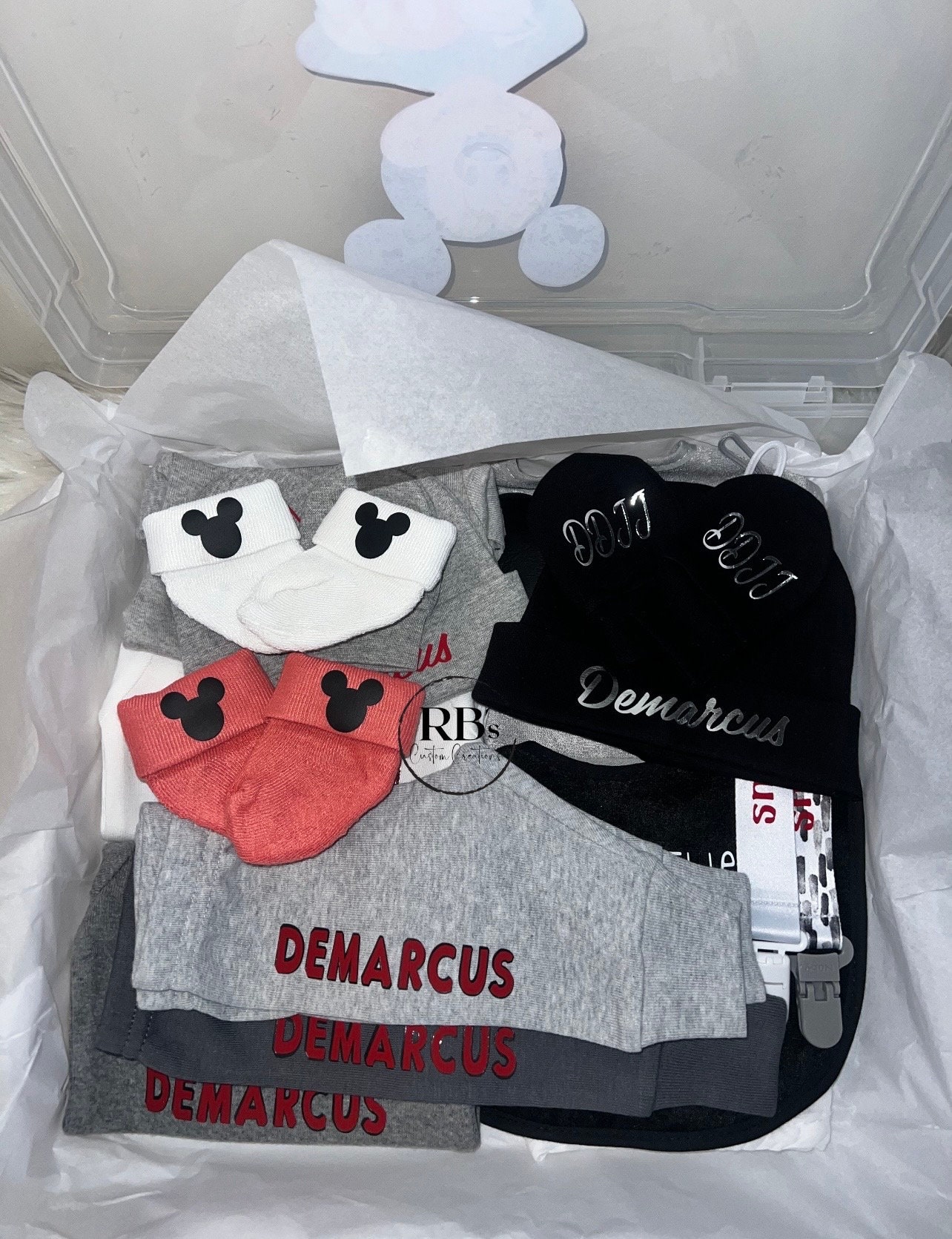 Personalized Custom Mickey Mouse Theme Baby Boy Baby Box - Etsy