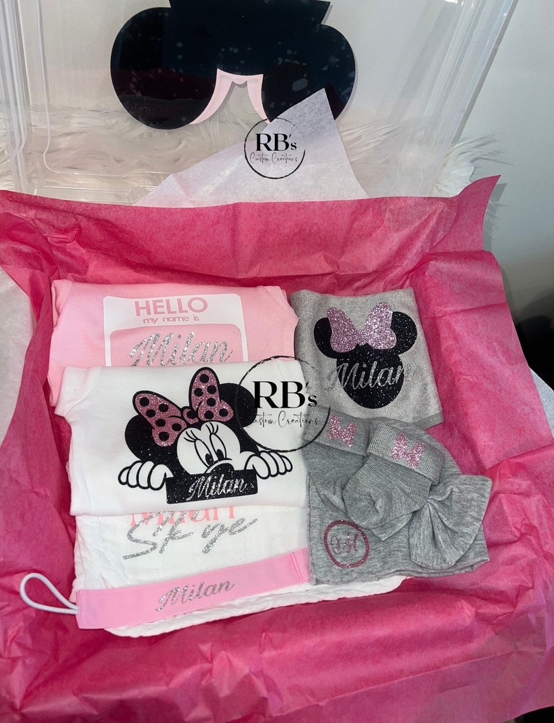 Personalized Custom Baby Girl Minnie Mouse Theme Baby Box - Etsy