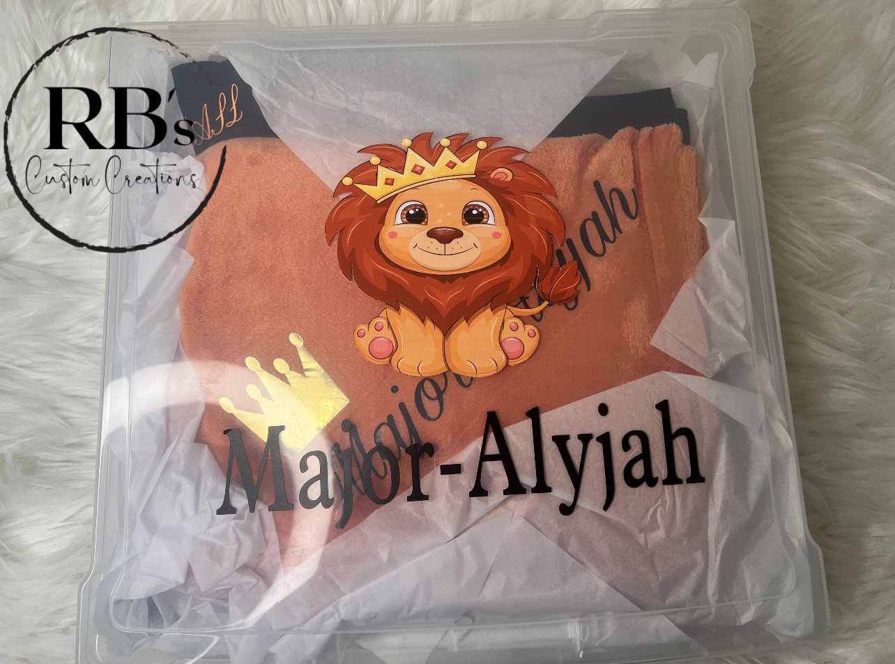 Personalized Custom Lion Theme Baby Boy Baby Box - Etsy