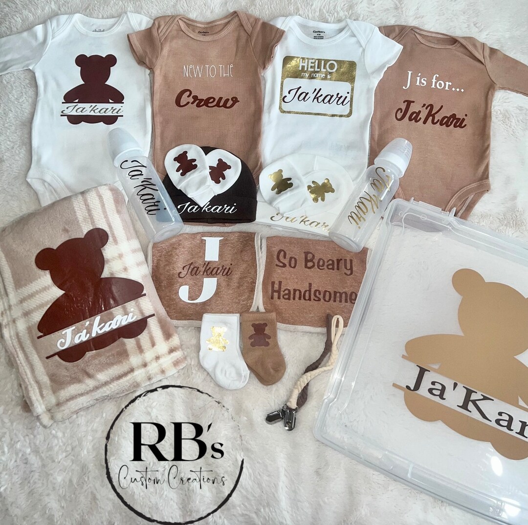 Personalized Custom Teddy Bear Theme Baby Box - Etsy