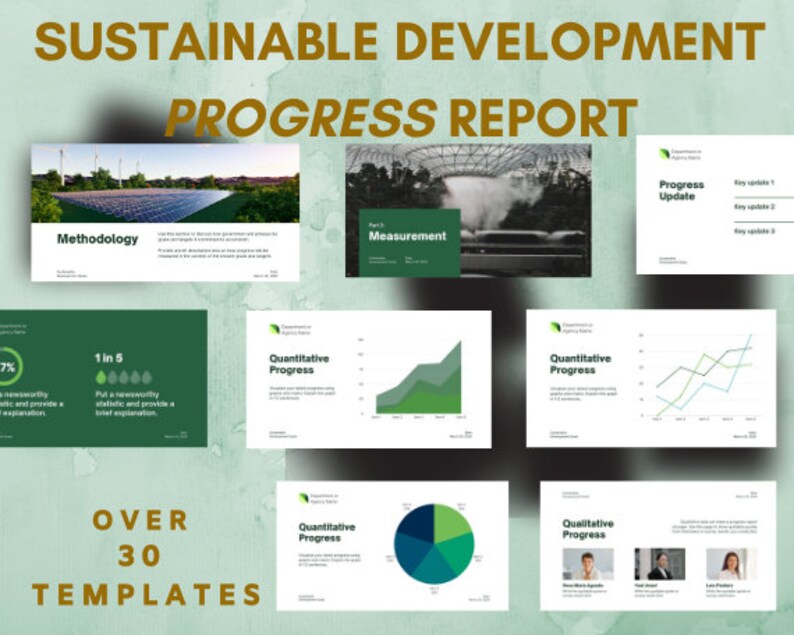 Sustainable Development Progress Report Templates - Etsy