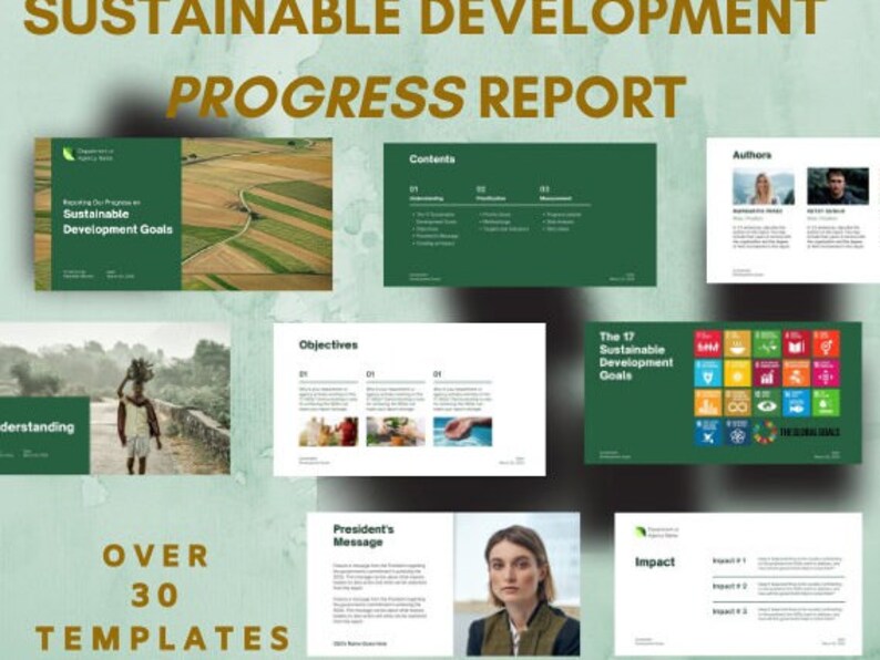 Sustainable Development Progress Report Templates - Etsy