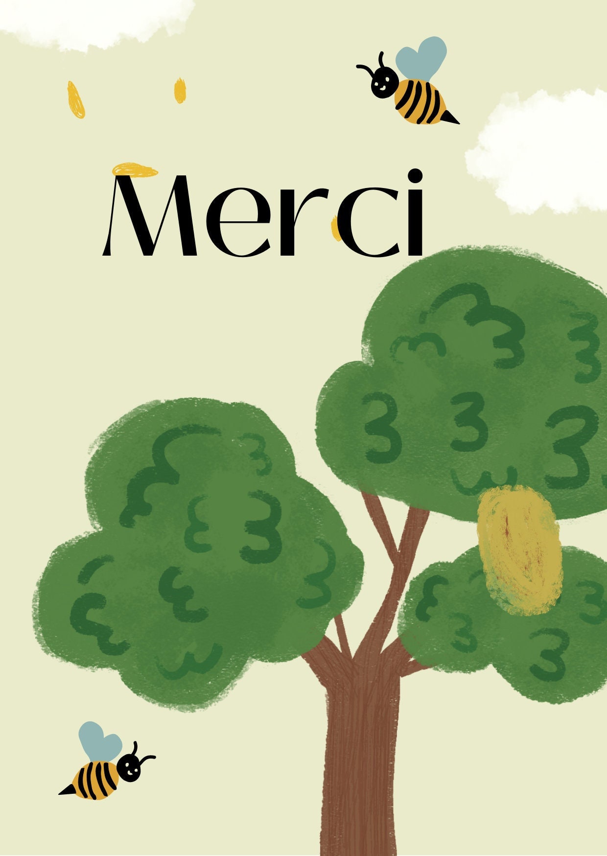 Thank You Merci Danke Cards Instant Digital Download - Etsy