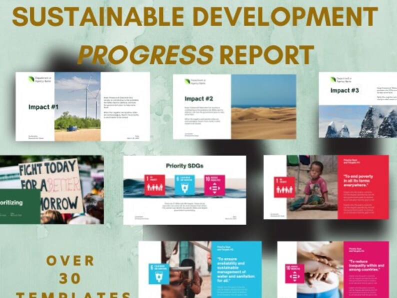 Sustainable Development Progress Report Templates - Etsy