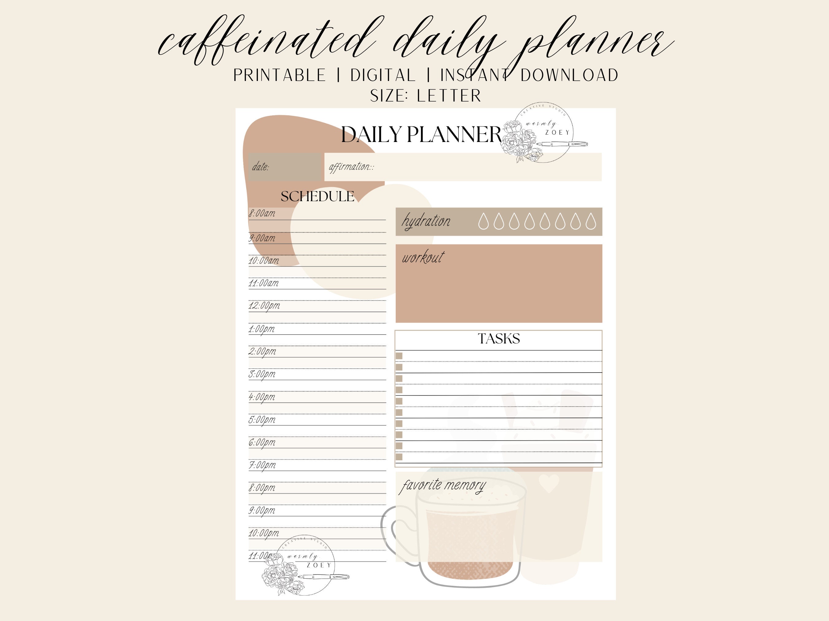 ZOEY PLANNER || Planner Set, Digital Planner Package, 2023 Digital ...