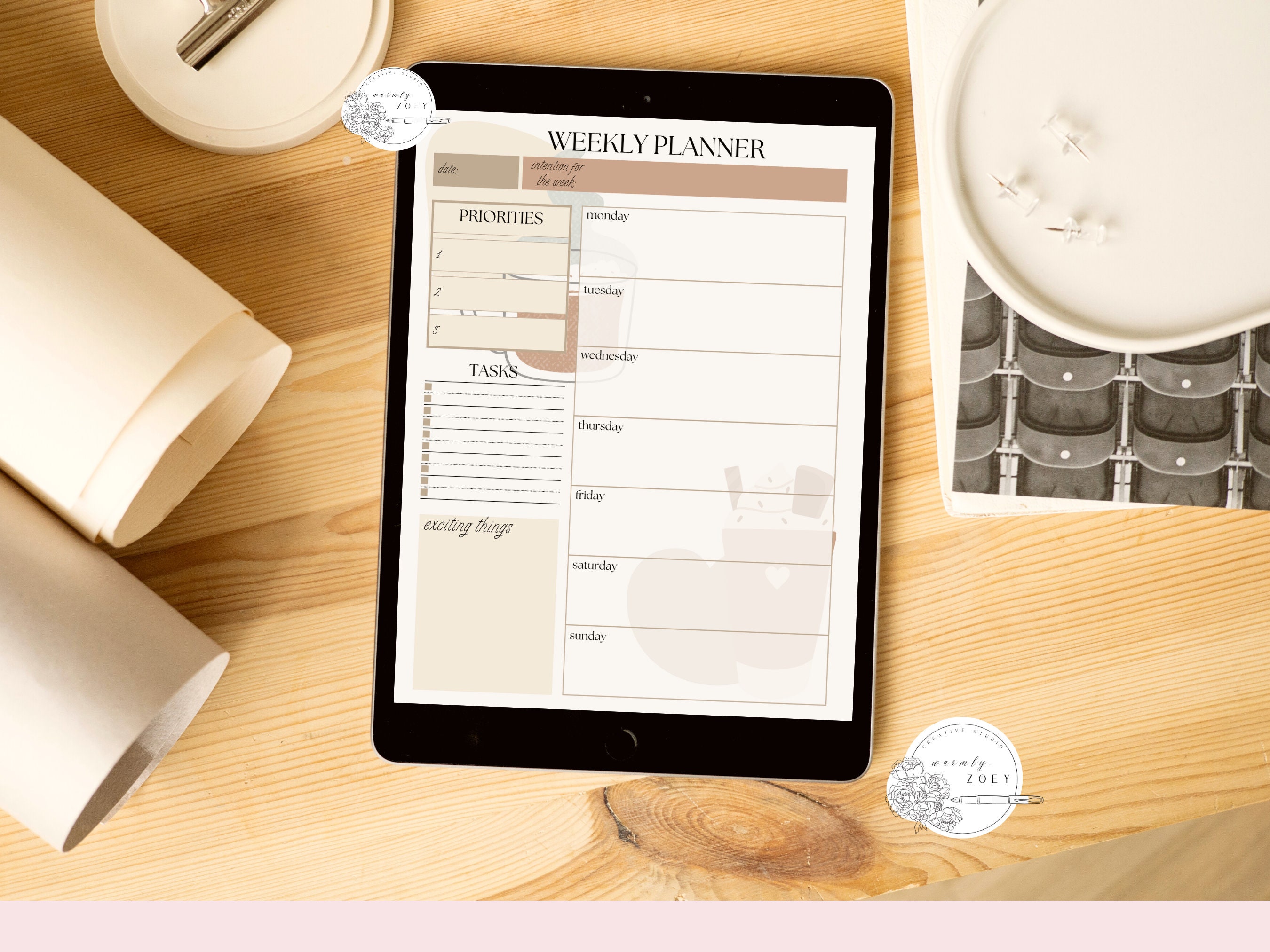 ZOEY PLANNER || Planner Set, Digital Planner Package, 2023 Digital ...