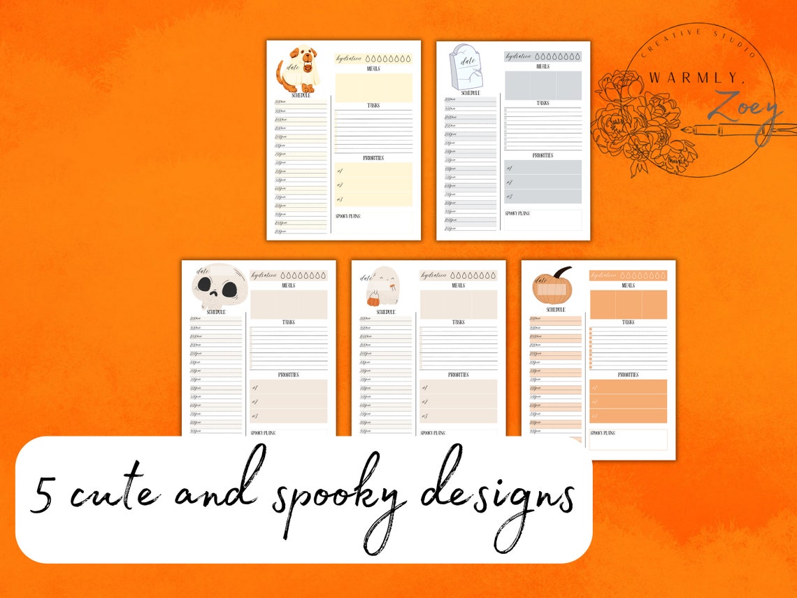Spooky Digital Daily Planner Halloween Daily Planner Fall - Etsy