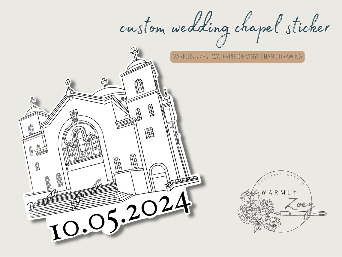 Custom Wedding Venue Sticker Wedding Venue, Wedding Sticker, Bride ...